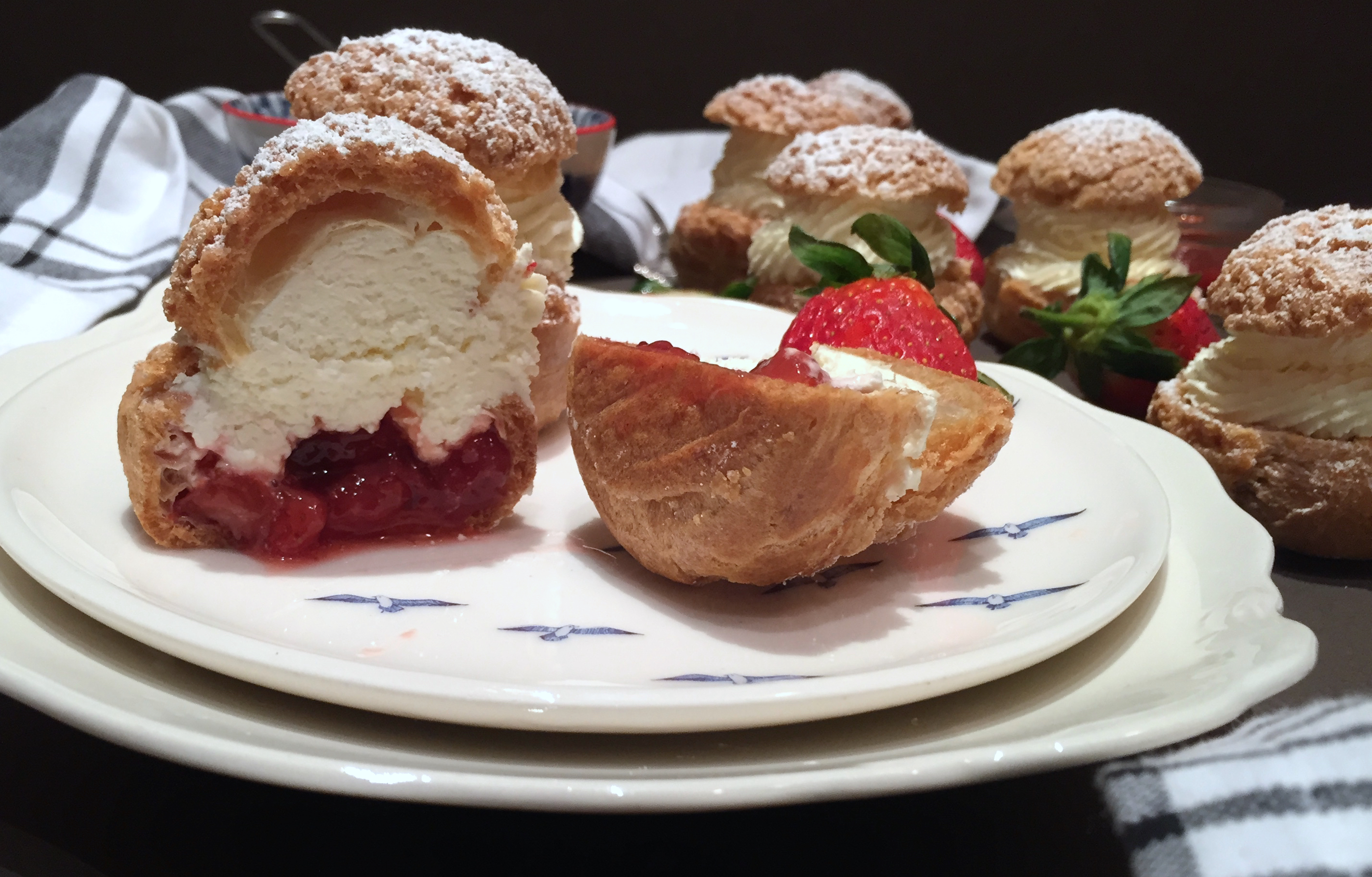 Strawberry Choux Buns - Patisserie Makes Perfect
