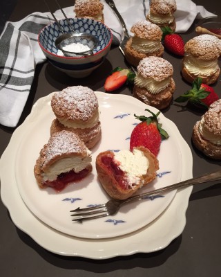 Strawberry Choux Buns - Patisserie Makes Perfect