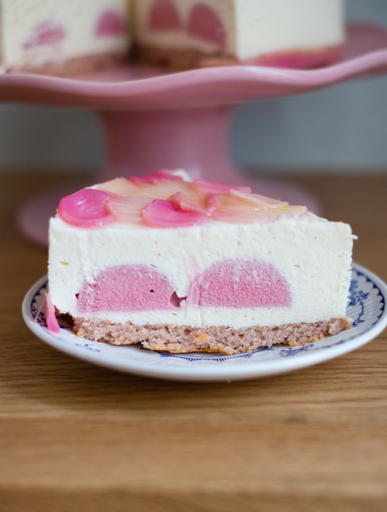 Rhubarb & Raspberry Entremet