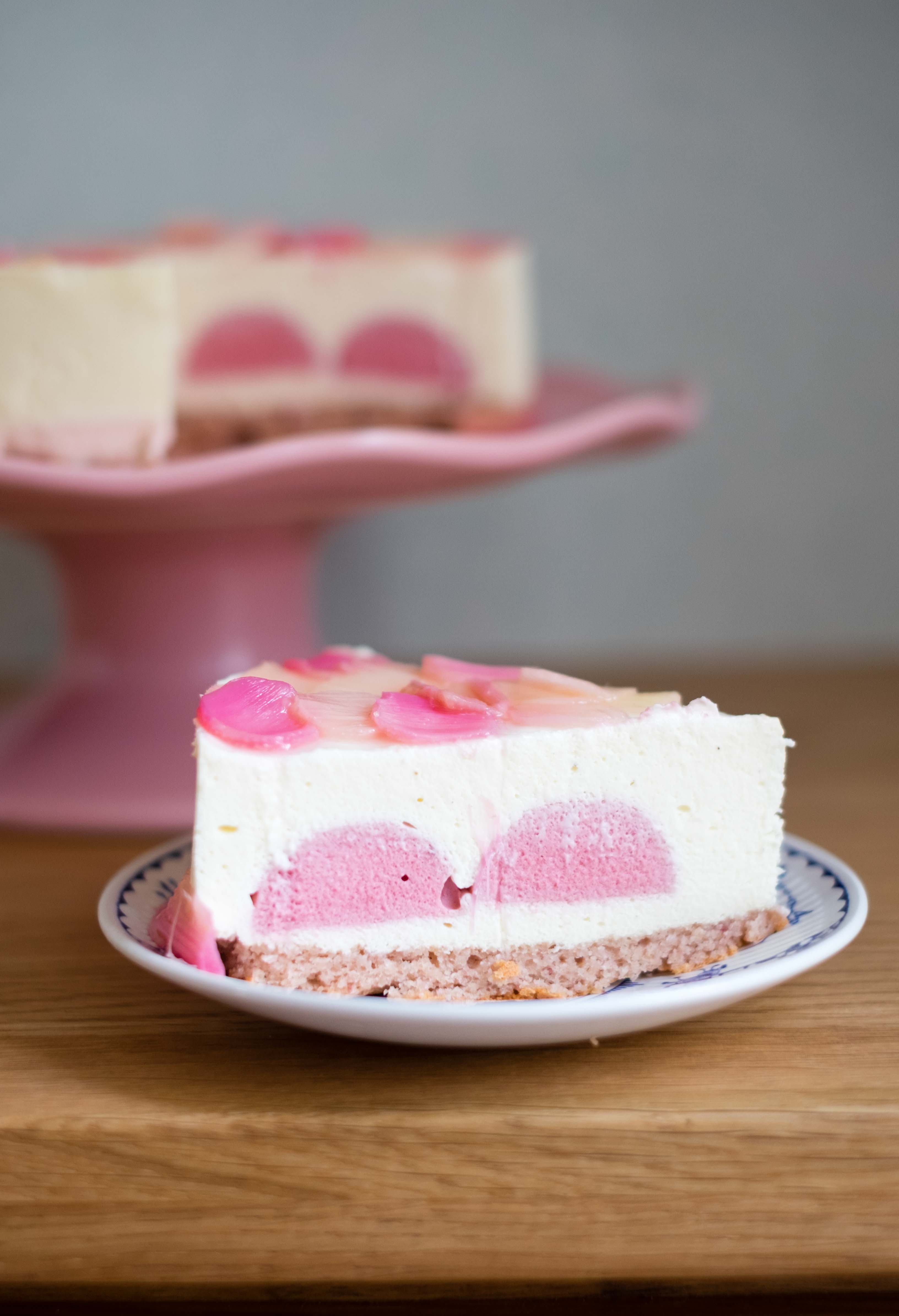 Rhubarb & Raspberry Entremet