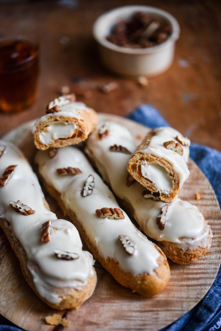 The Most Amazing Maple & Pecan Eclairs Recipe Ever - Patisserie Makes ...