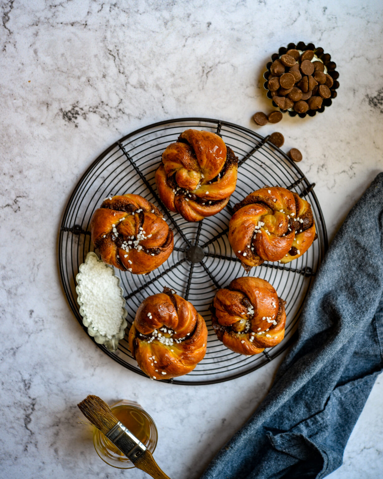 Ultimate Chocolate Chip Cinnamon Buns - Patisserie Makes Perfect